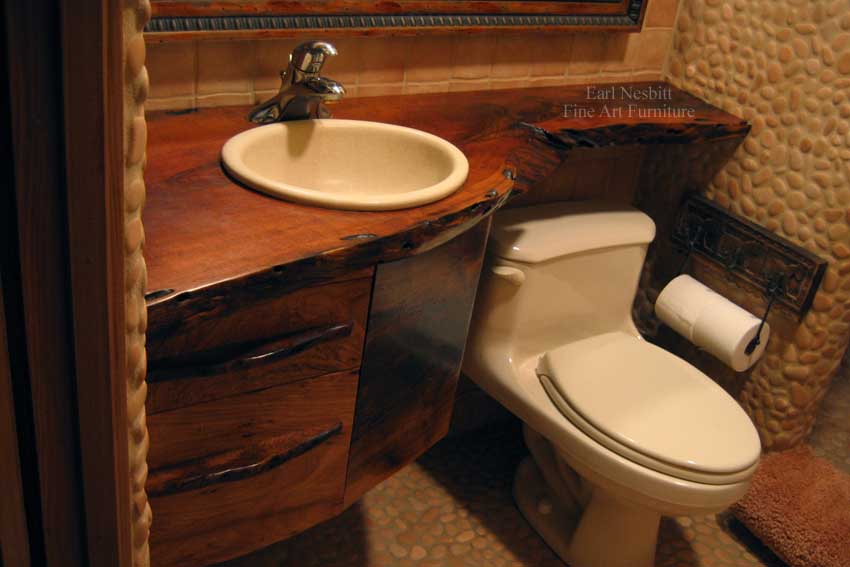 Luxurious Live Edge Bathroom Vanity by Earl Nesbitt