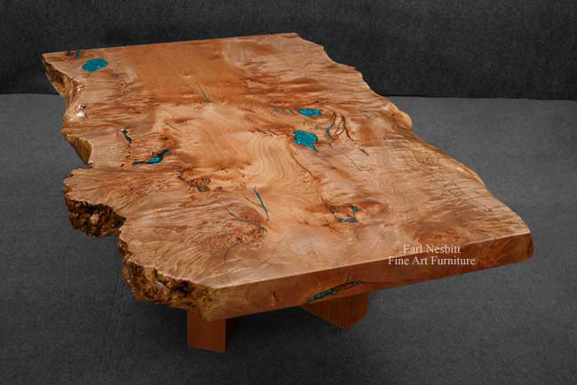 Stunning Burl Wood Table by Earl Nesbitt