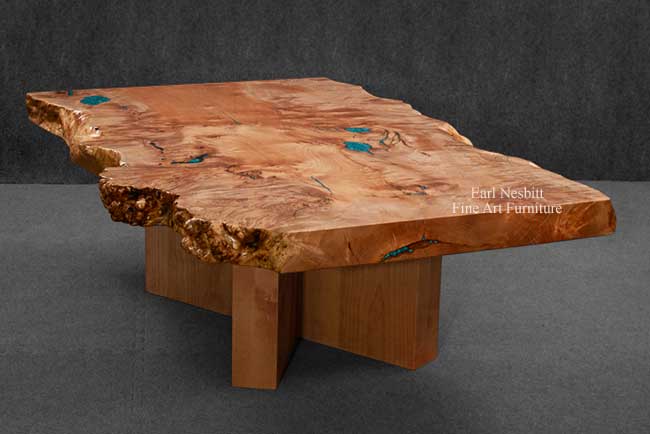Stunning Burl Wood Table by Earl Nesbitt