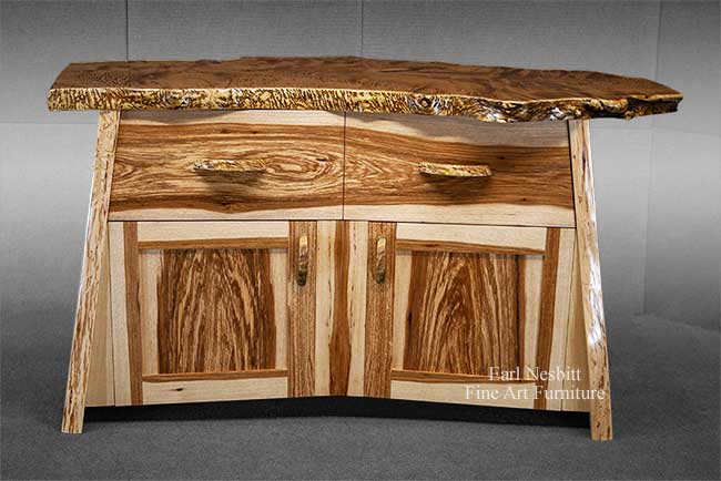 Live Edge Cabinet, Custom Furniture - Earl Nesbitt