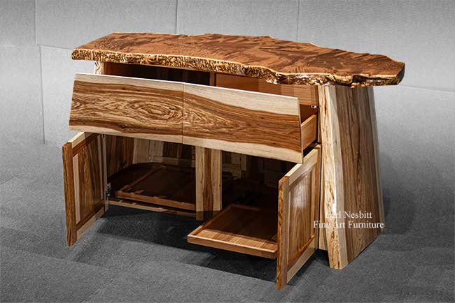 Live Edge Cabinet, Custom Furniture - Earl Nesbitt