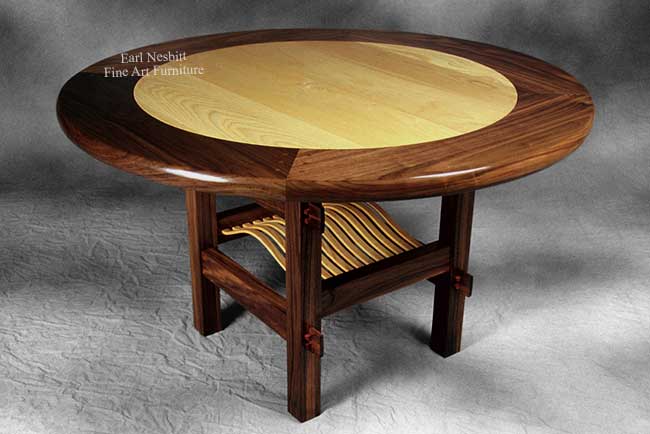 Beautiful Small Round Table by Earl Nesbitt
